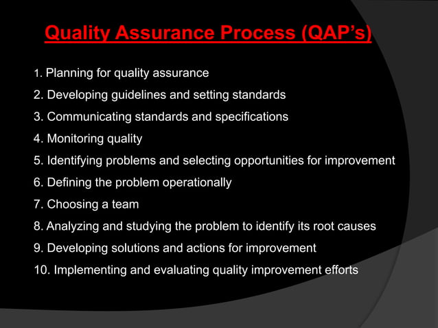 Healthcare quality assurance | PPTX | Healthcare Industry | Industries