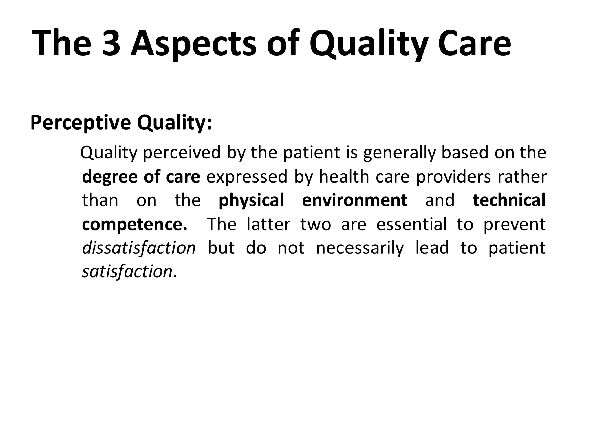 Healthcare Quality Concepts | PDF
