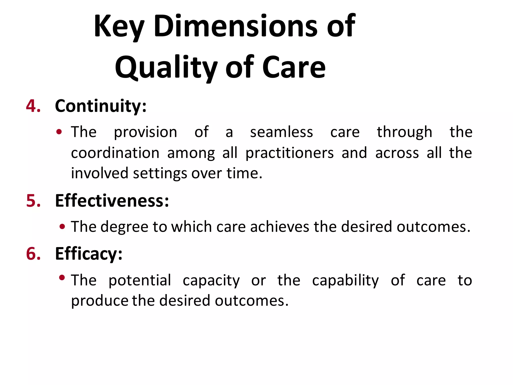 Healthcare Quality Concepts | PDF