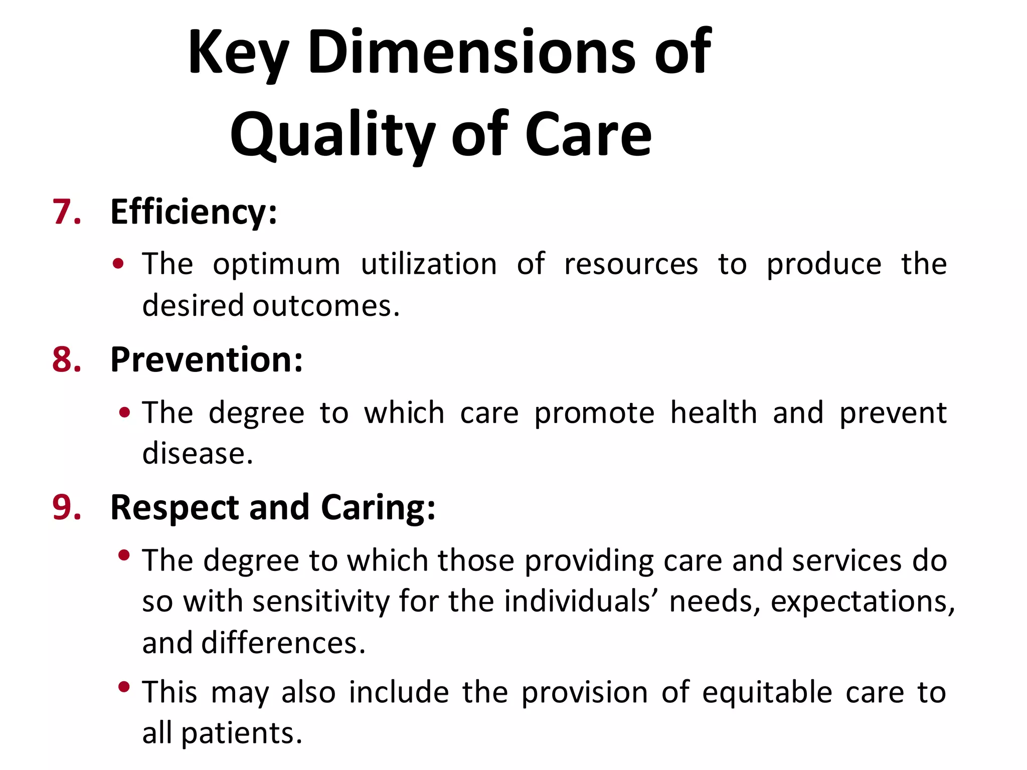 Healthcare Quality Concepts | PDF