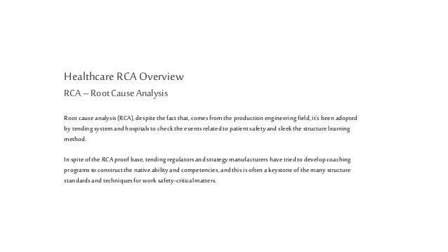 Healthcare RCA process, guidelines,tools and techniques training | PPTX