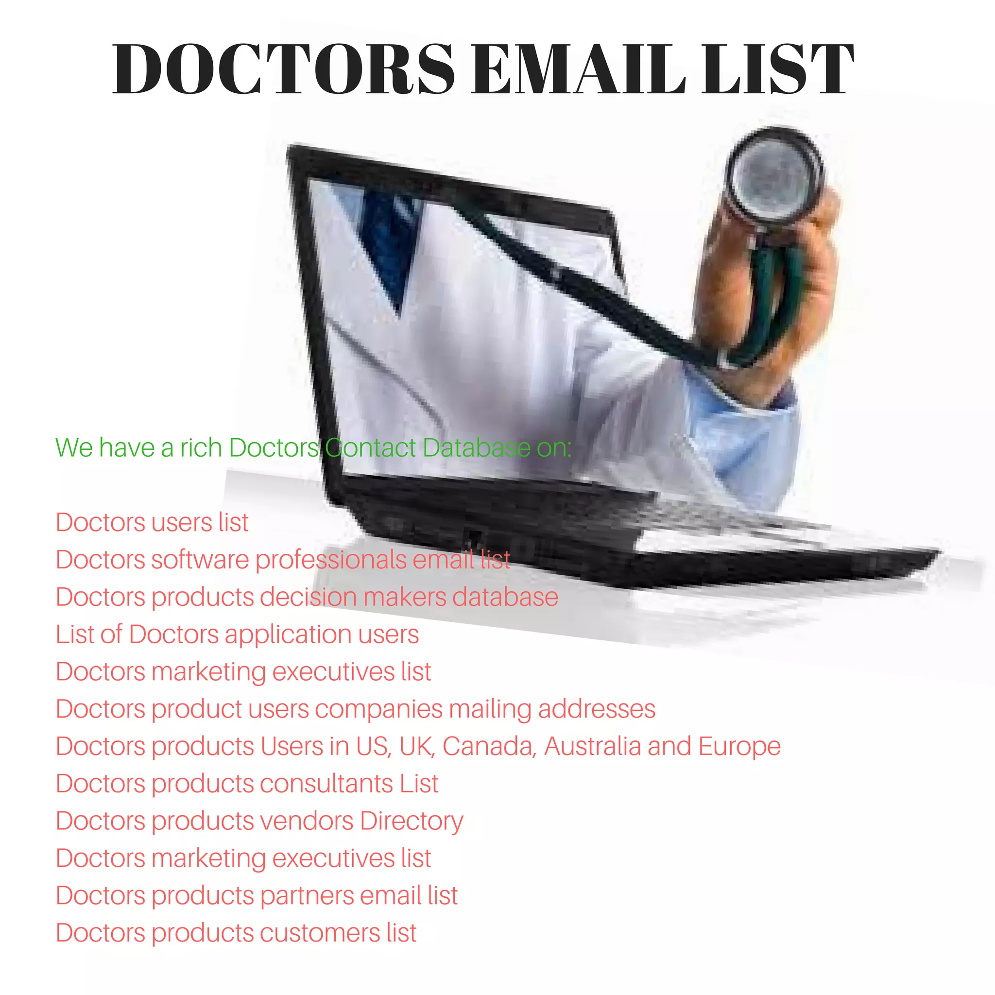 Healthcare Email List| Healthcare Marketing List | PDF