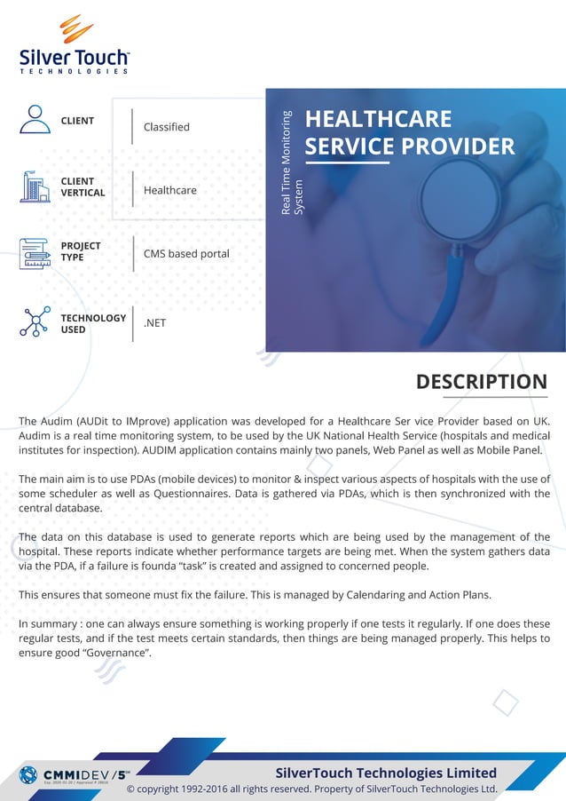 Healthcare software service provider - Silver Touch | PDF | Databases ...