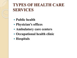 Health care services | PPTX