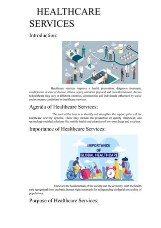 HEALTHCARE SERVICES AND THEIR PROPERTIES | PDF
