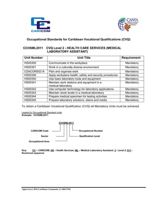Health care services (medical laboratory assistant) level 2 | PDF ...