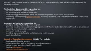 Health care system in Australia | PPTX