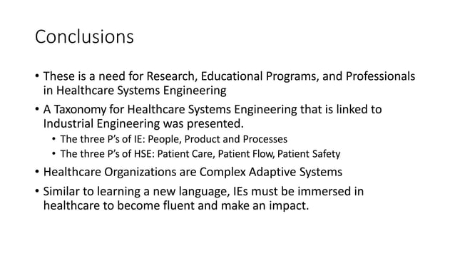 Healthcare Systems Engineering | PDF