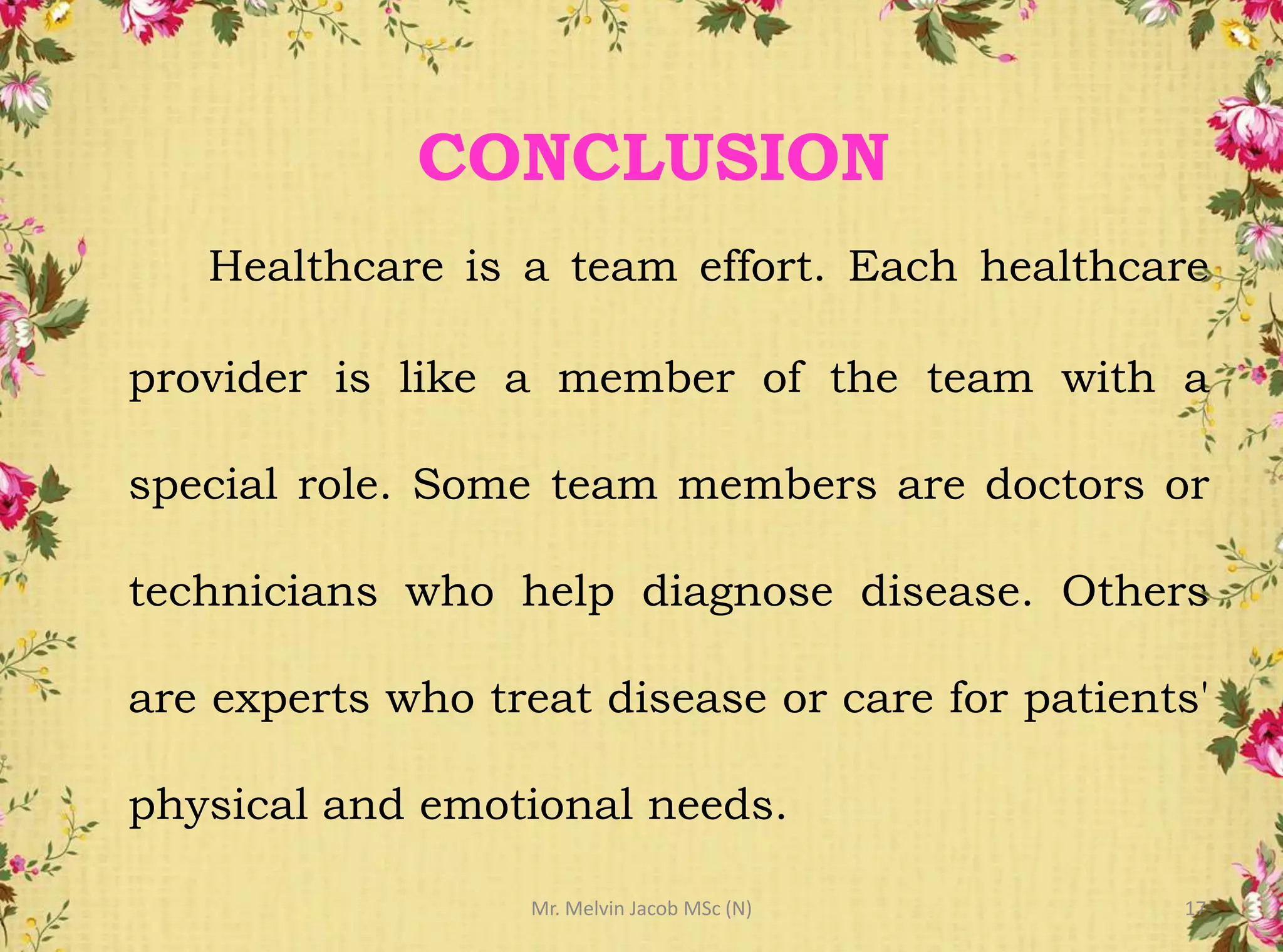 Health care teams | PPTX