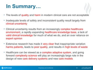 Healthcare’s Challenging Trio: Quality, Safety, and Complexity | PPT
