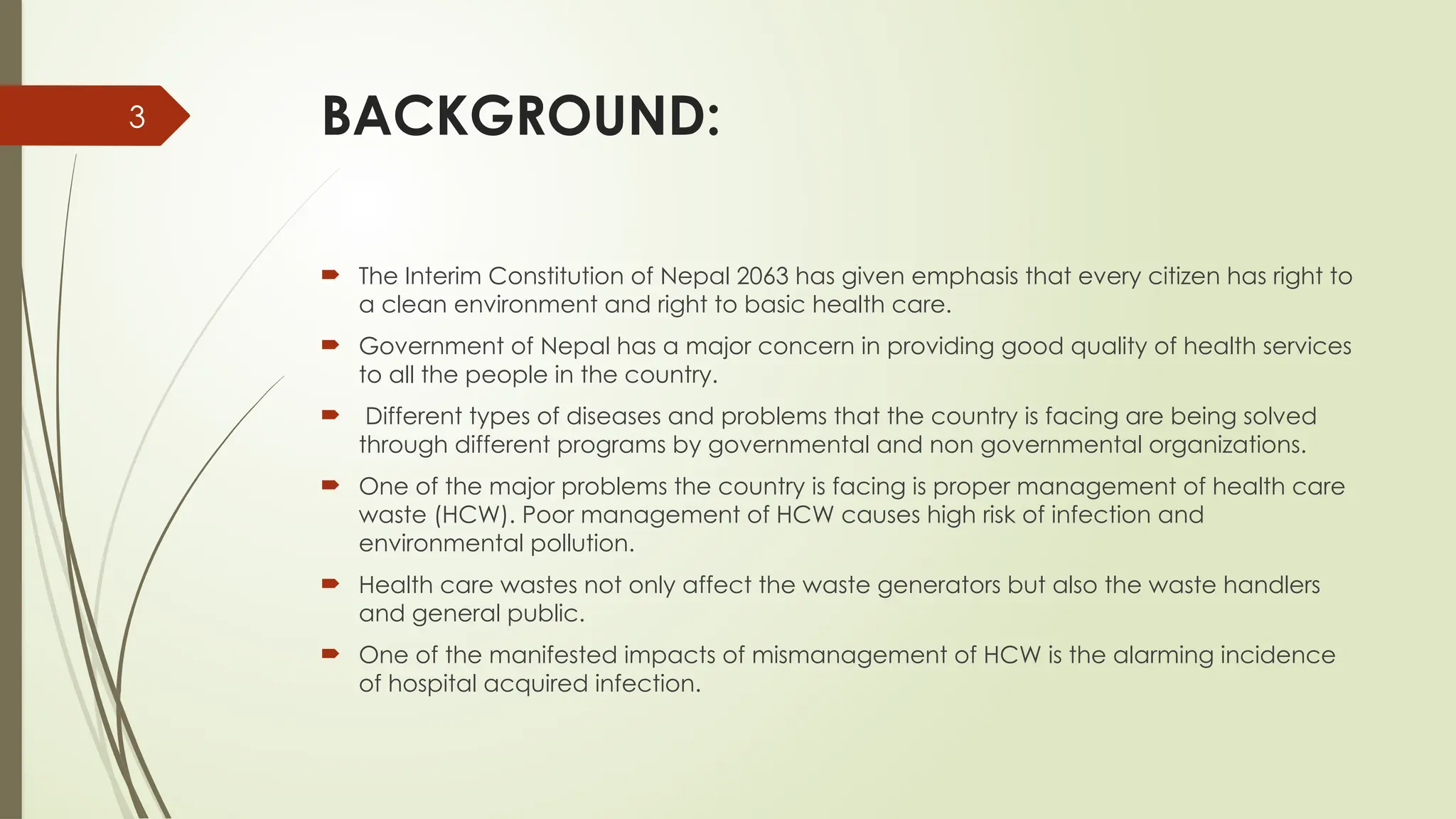 HEALTH CARE WASTE AND ITS MANAGEMENT IN NEPAL | PPTX
