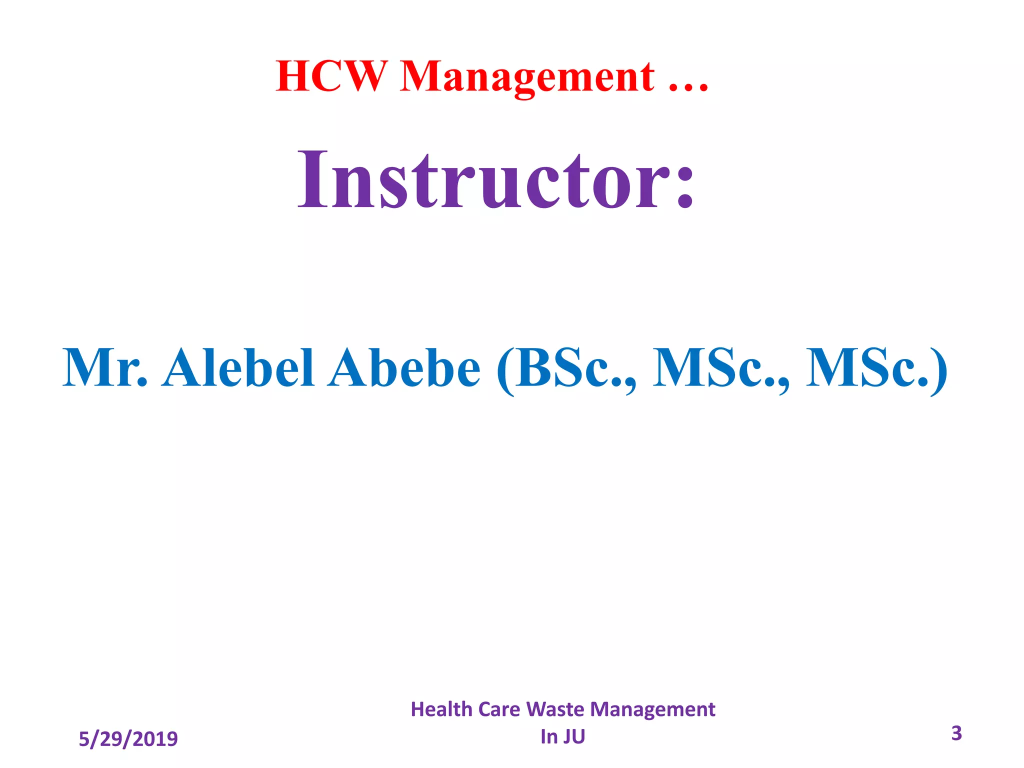 Health care waste management pptx | PPTX