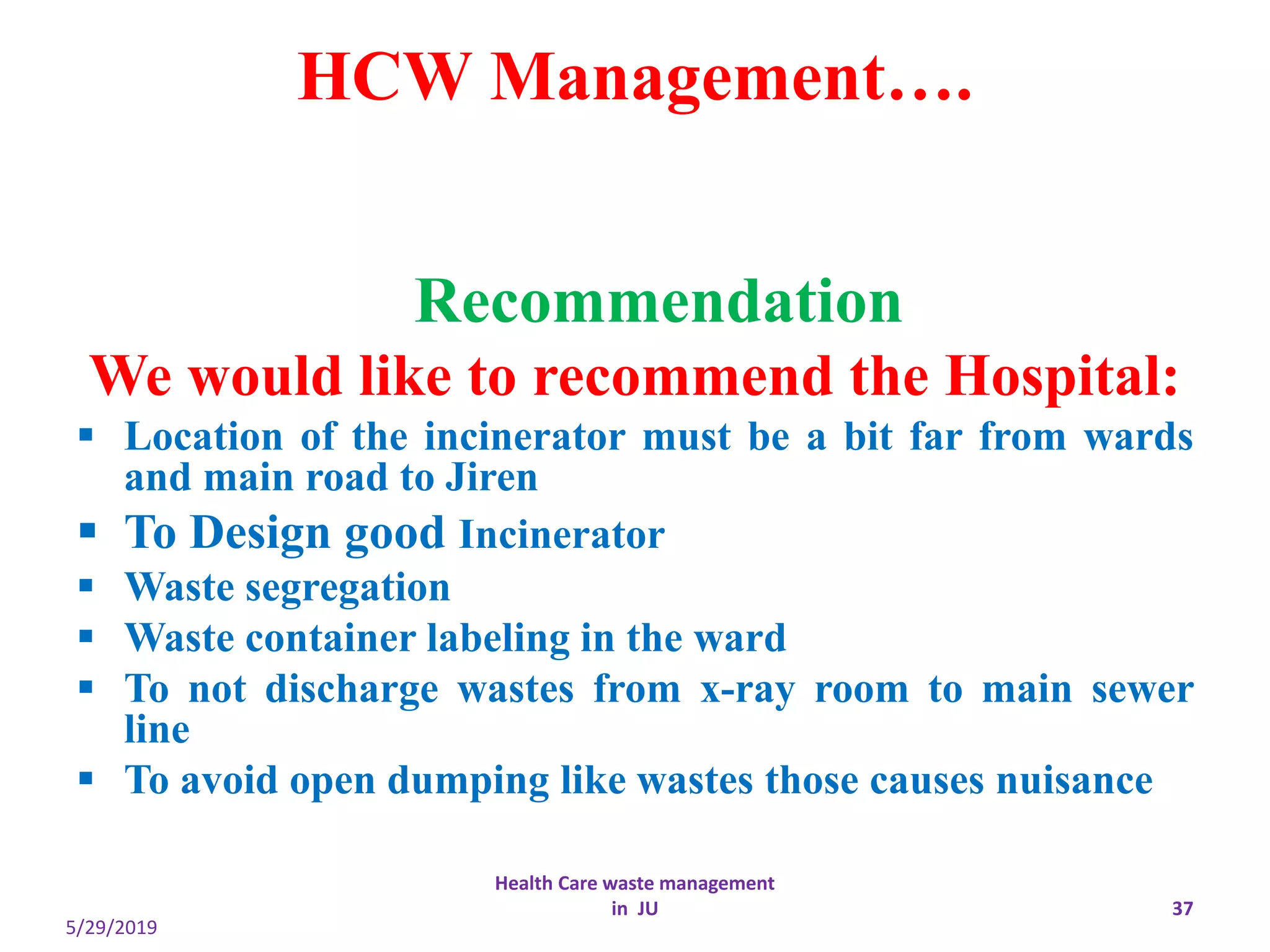 Health care waste management pptx | PPTX