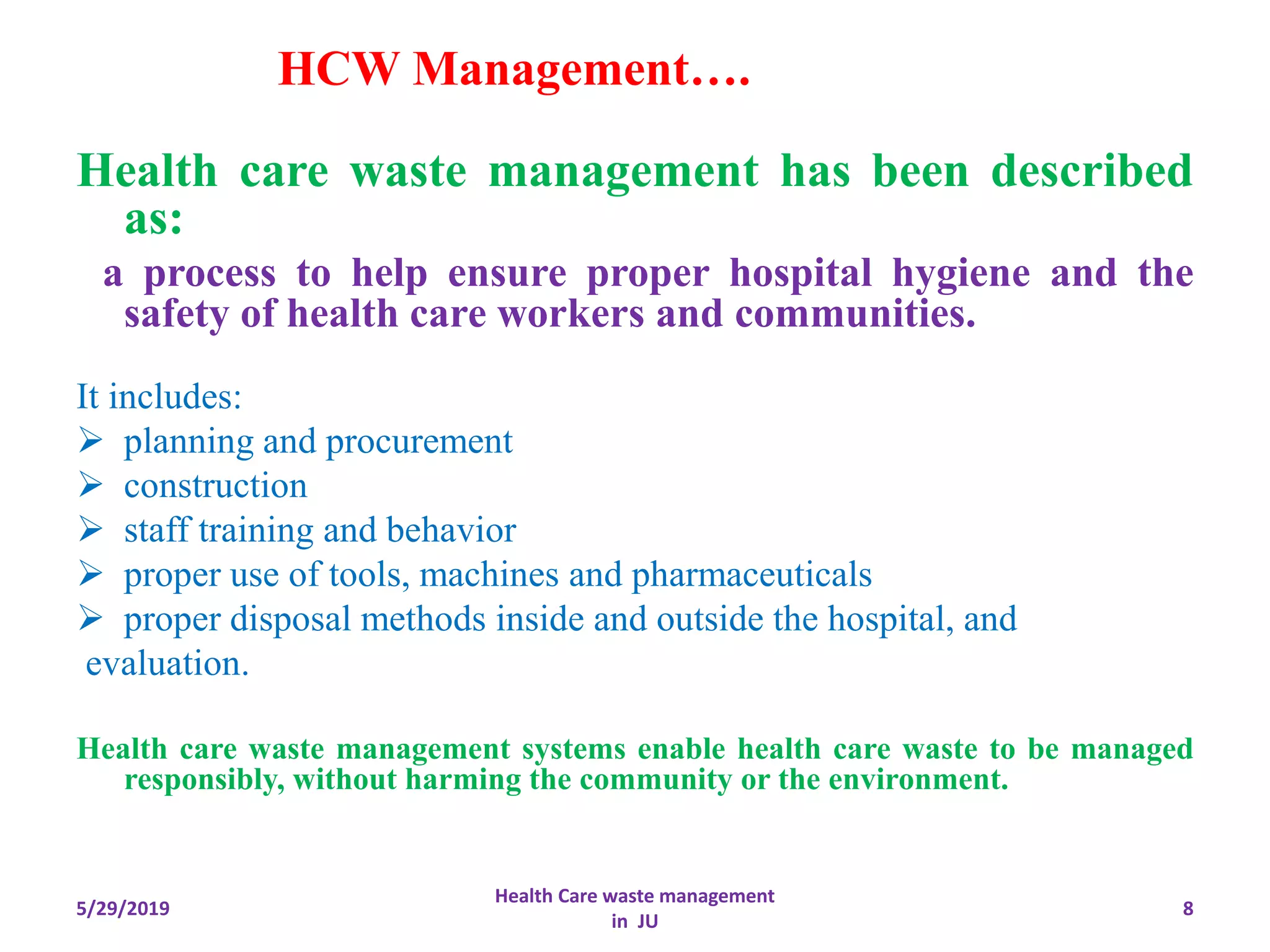 Health care waste management pptx | PPTX