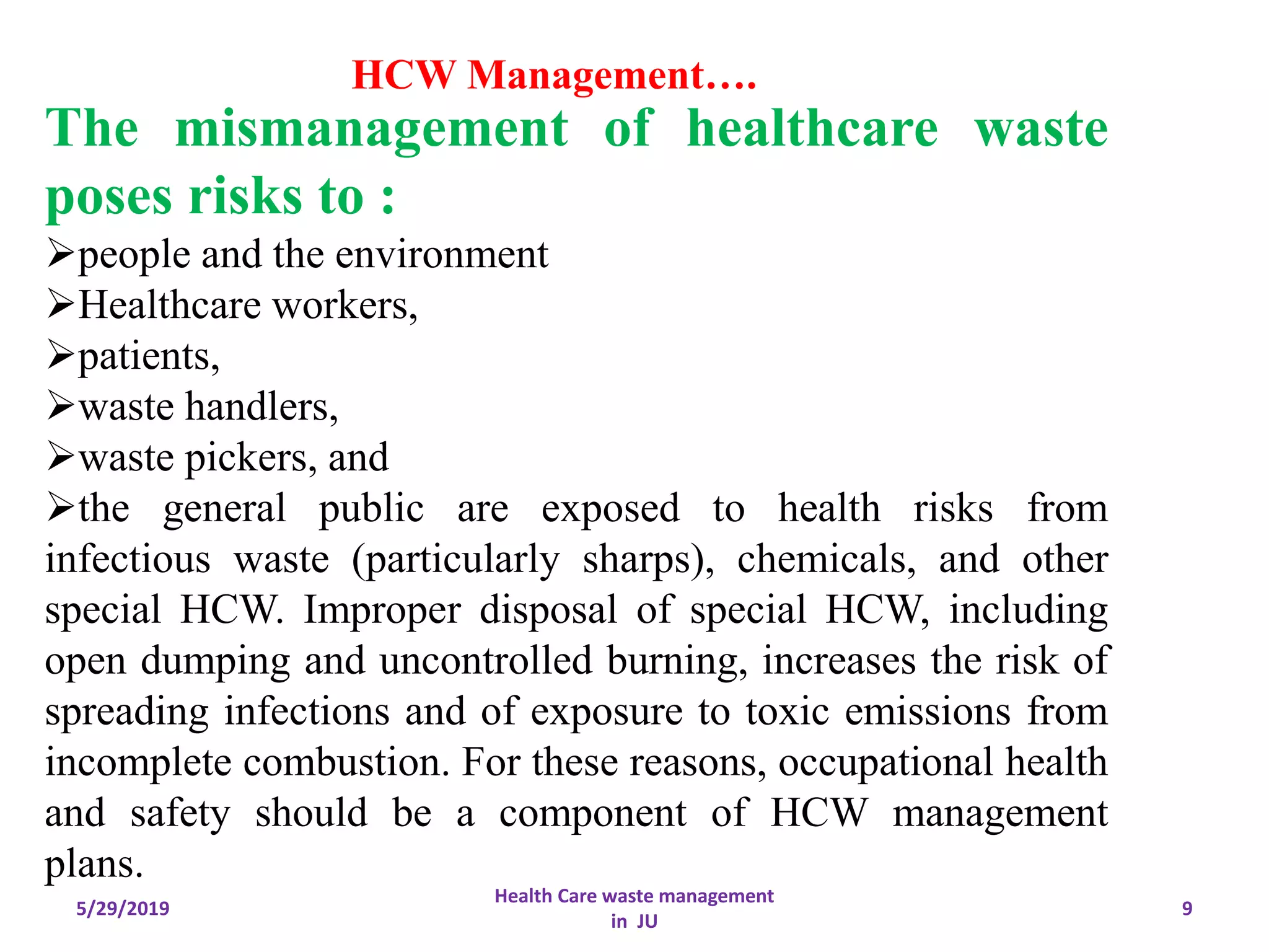 Health care waste management pptx | PPTX
