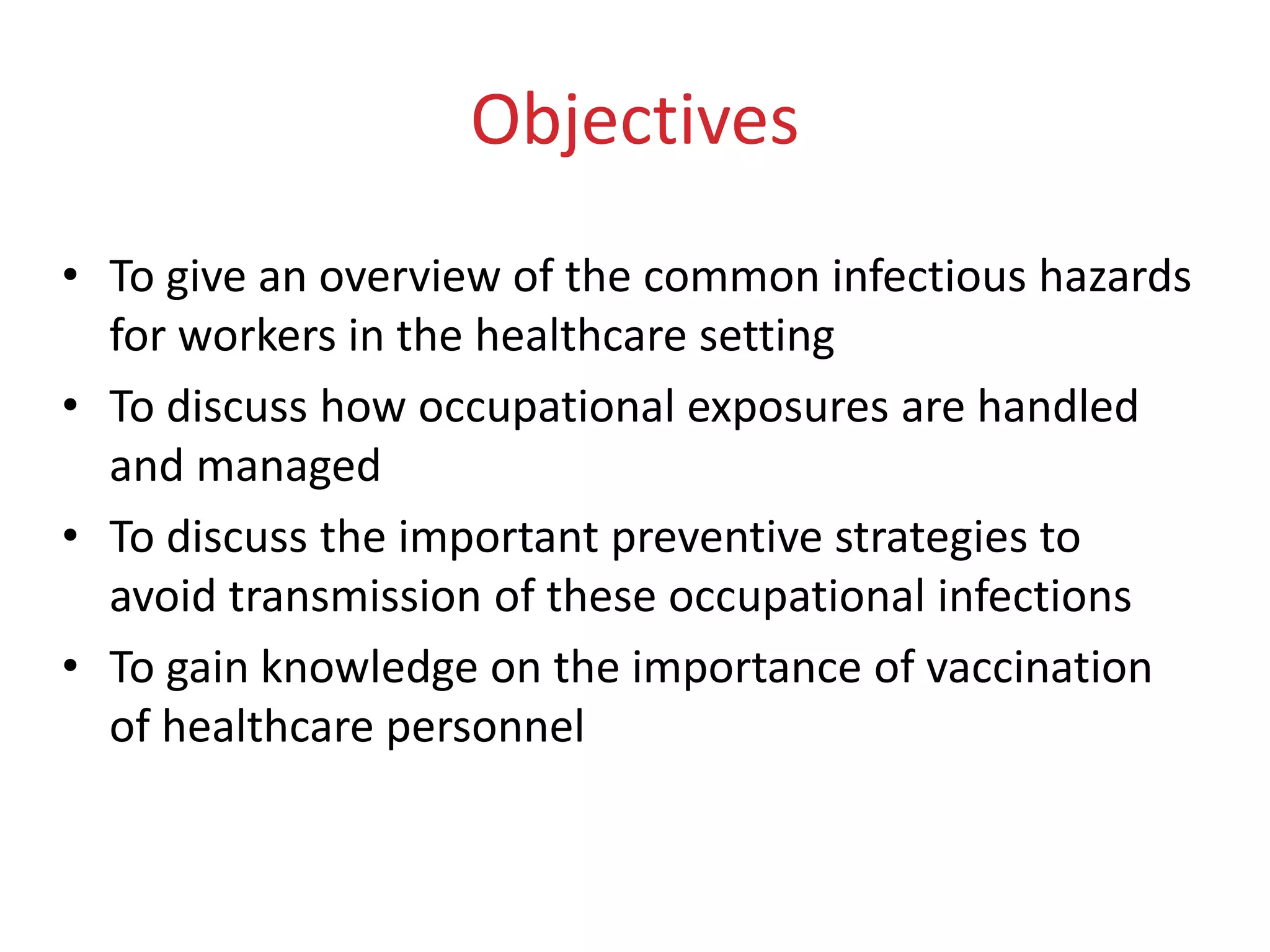 Healthcare Workers’ Risks and Handling Exposures | PDF