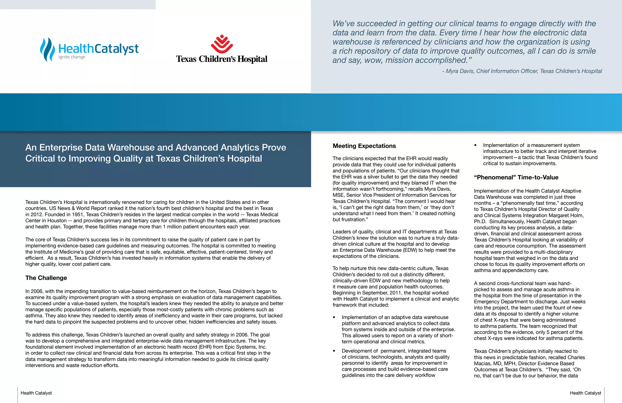 Healthcatalyst texaschildrens | PDF