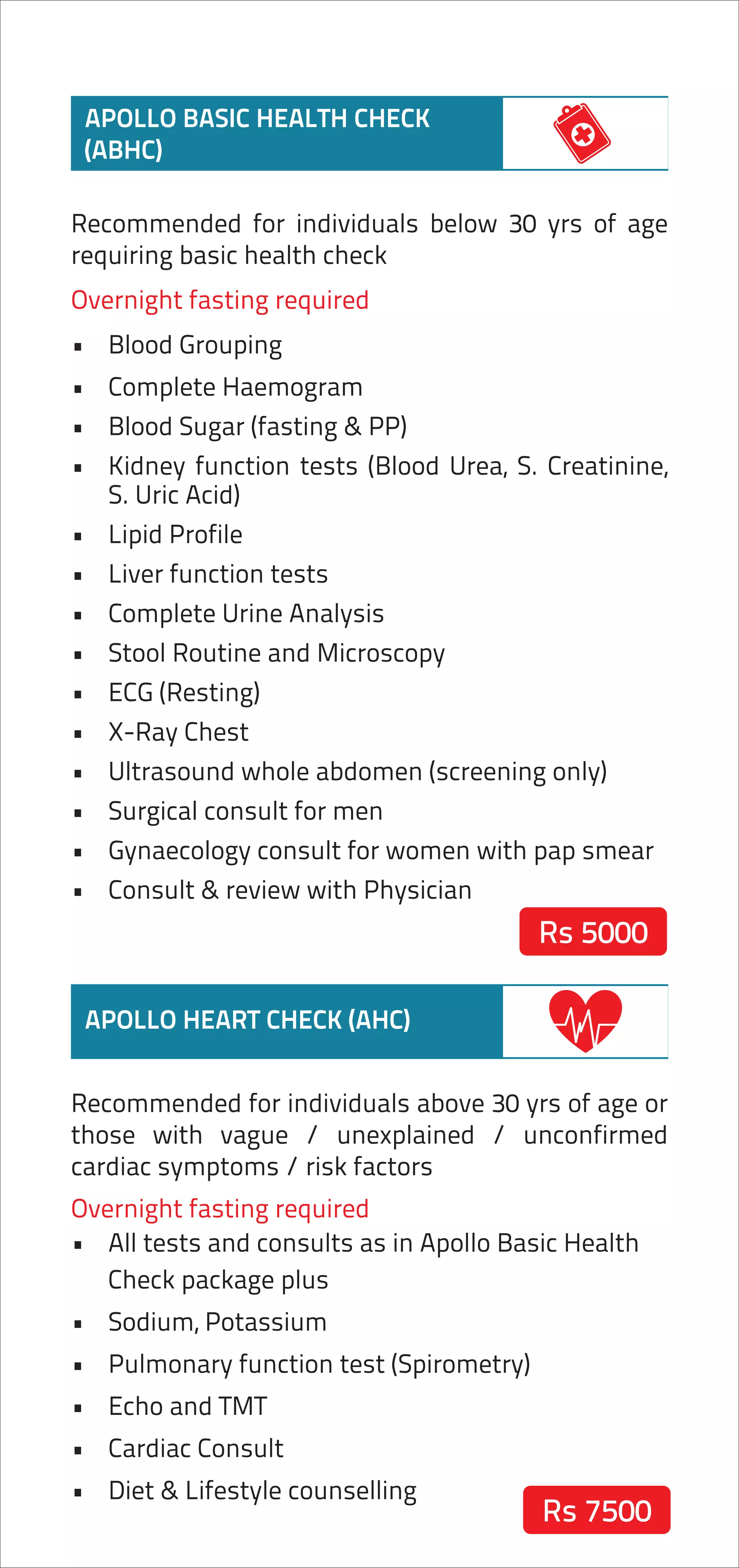 Indraprastha Apollo Hospitals Health Check UP | PDF