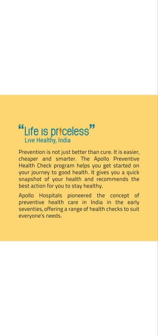 Indraprastha Apollo Hospitals Health Check UP | PDF