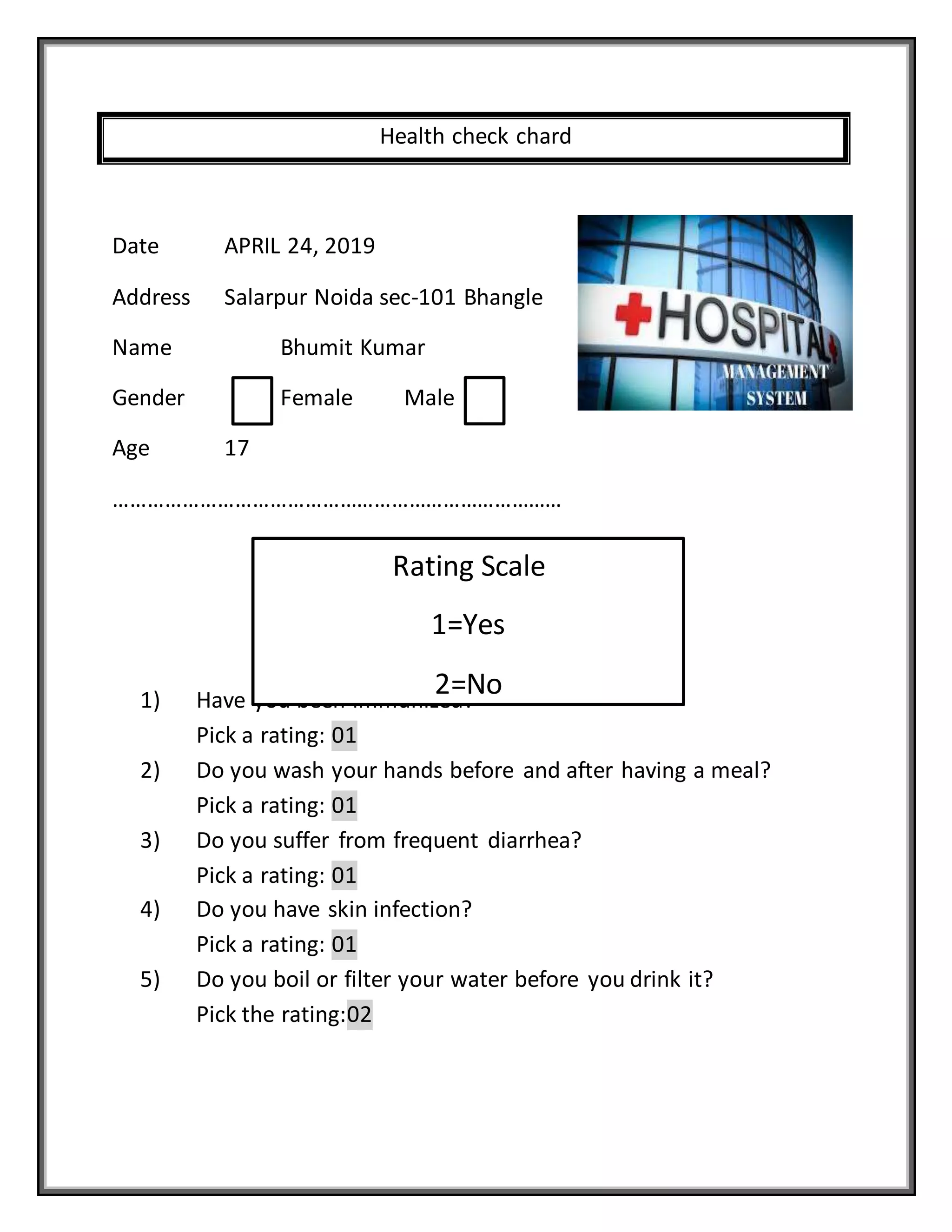 Health check chard | DOCX
