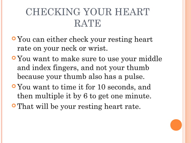 Health check, checking your heart rate | PPT | Heart and Cardiovascular ...