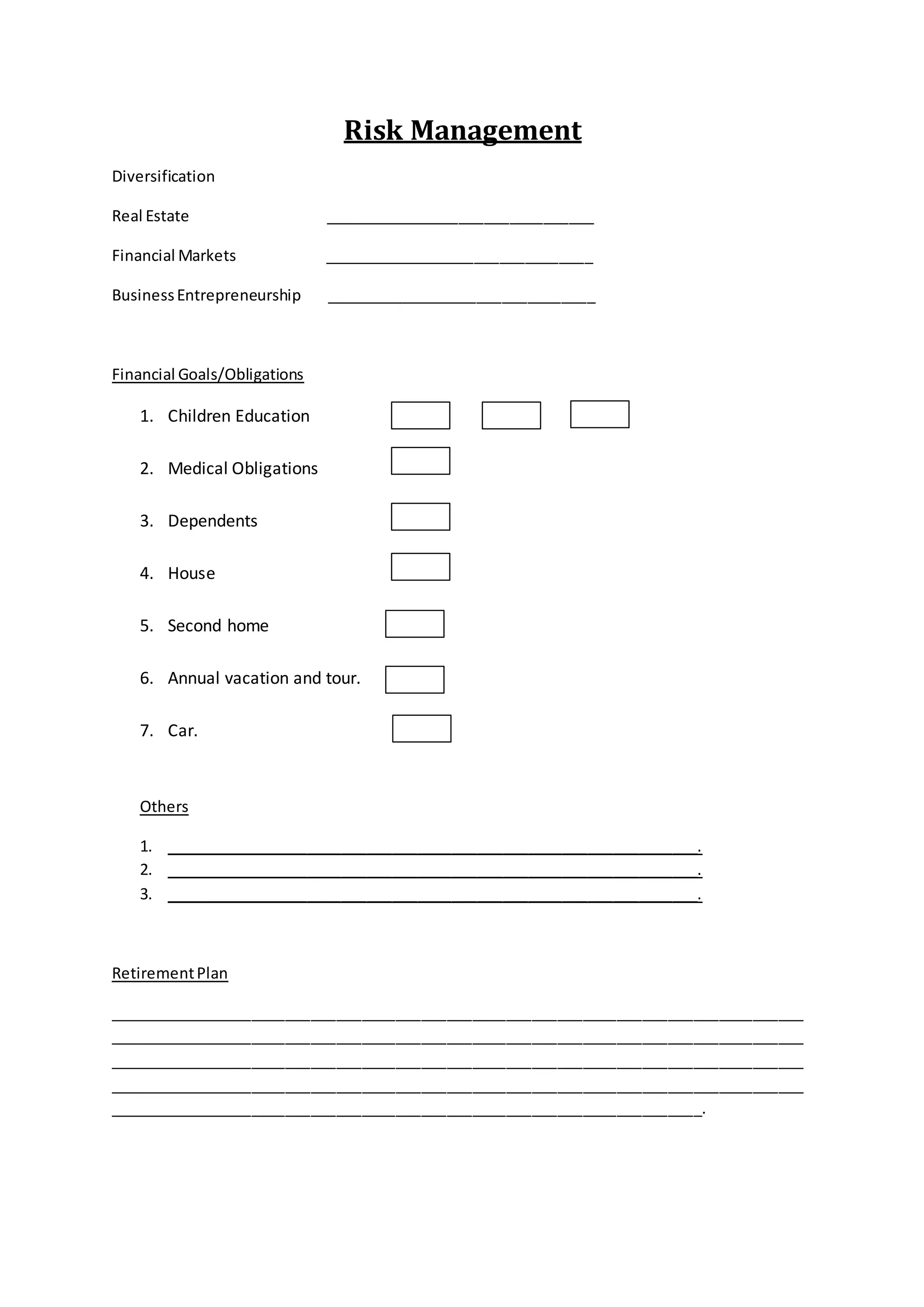 Health checkup form | DOCX