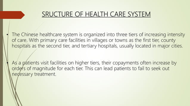 HEALTH CARE SYSTEM IN CHINA | PPTX
