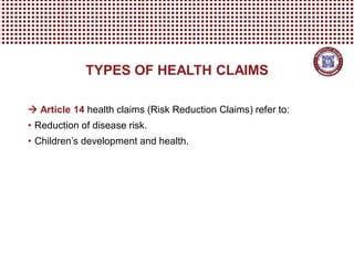 Health Claims | PDF
