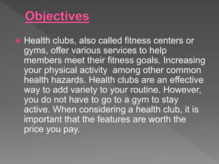 Health club design lifetime | PPTX