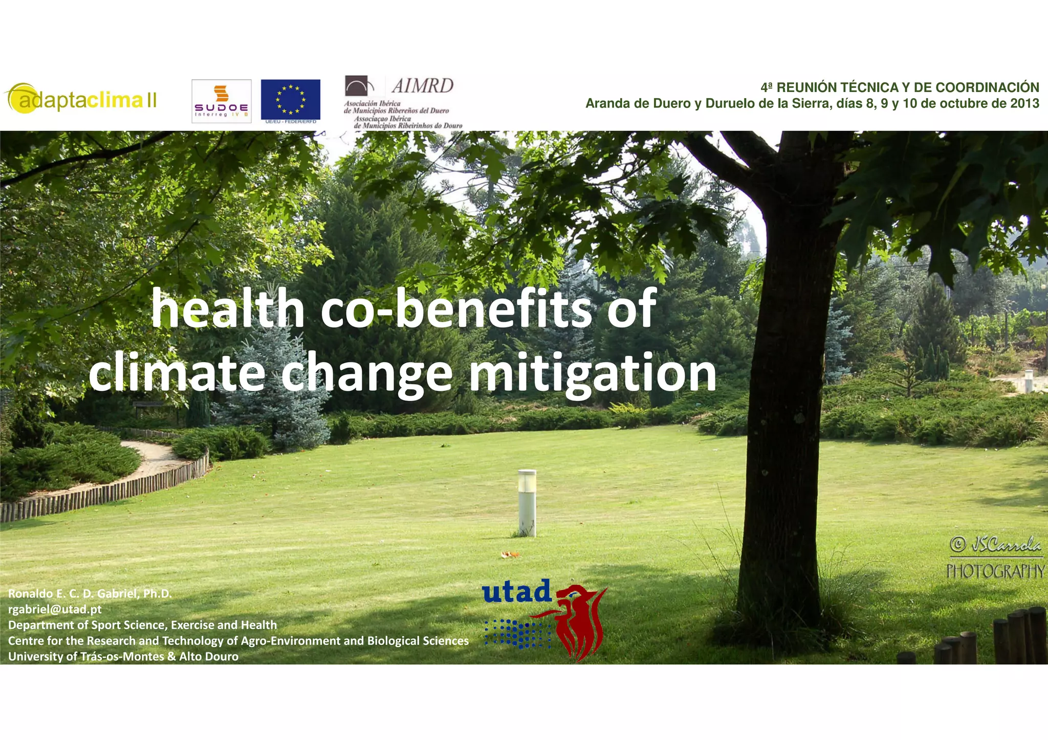Health co benefits of climate change mitigation | PPT