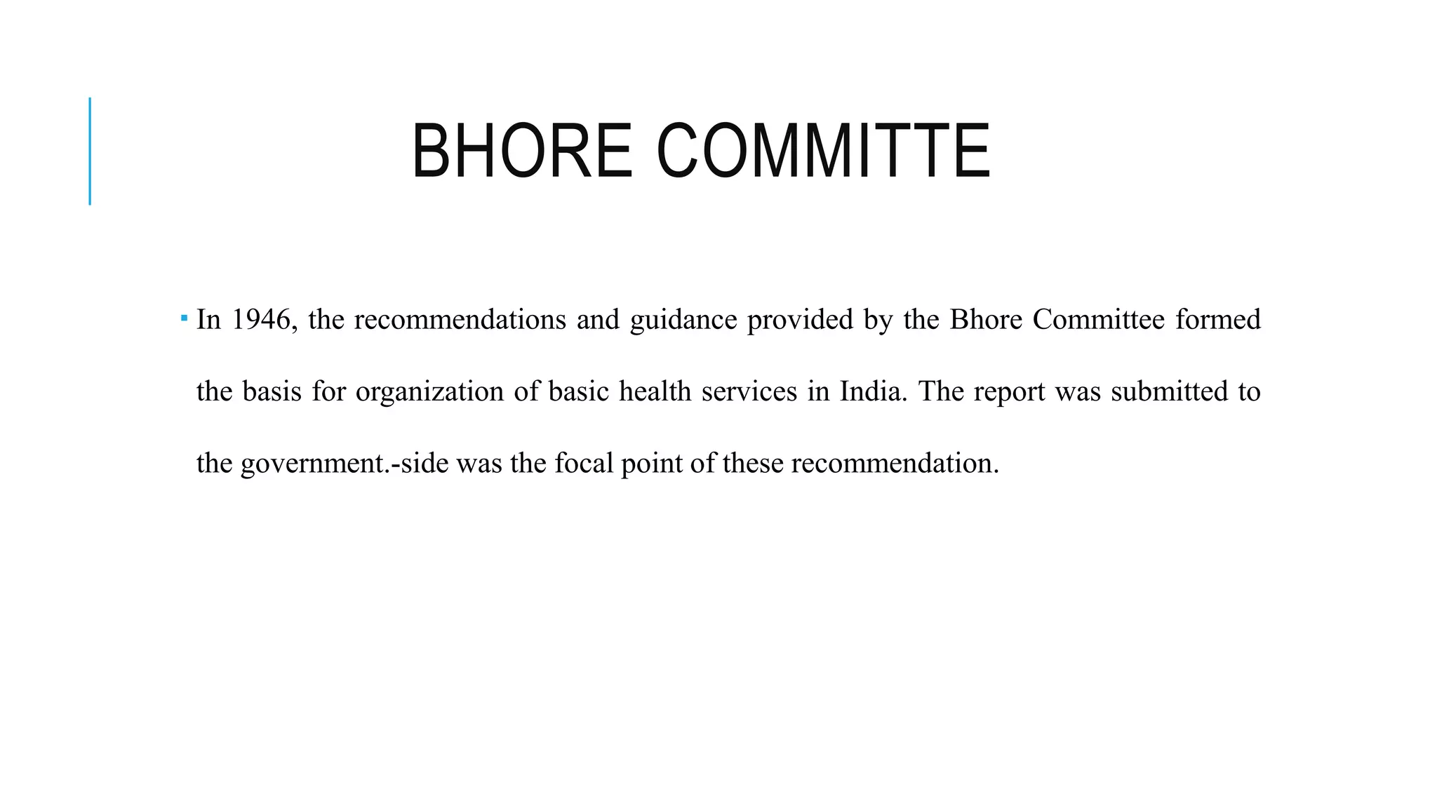 Health commitees and reports | PPTX