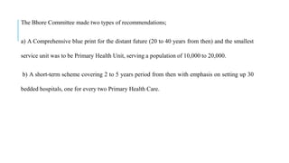 Health commitees and reports | PPTX