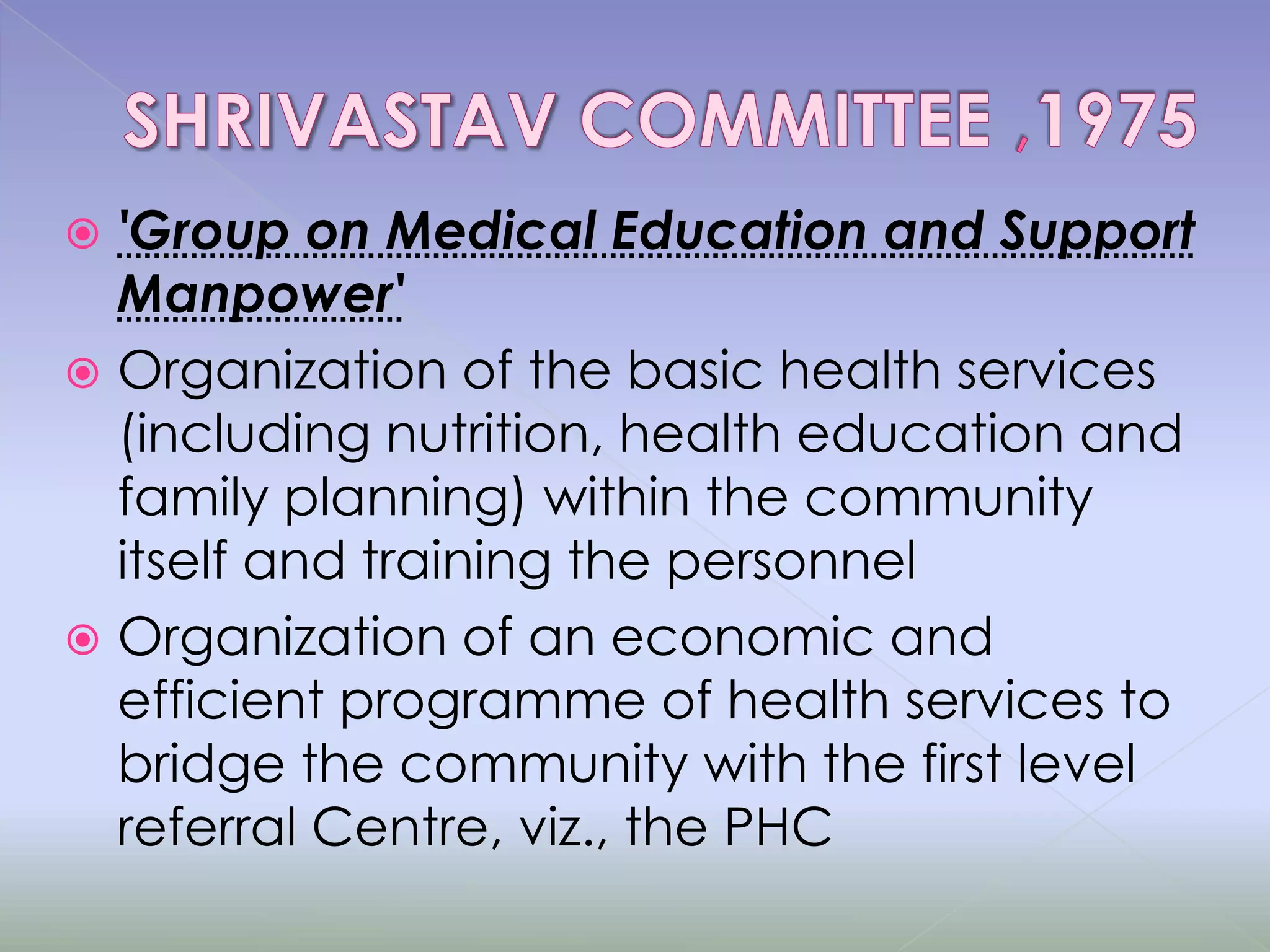 Health committees and recommendations | PPTX