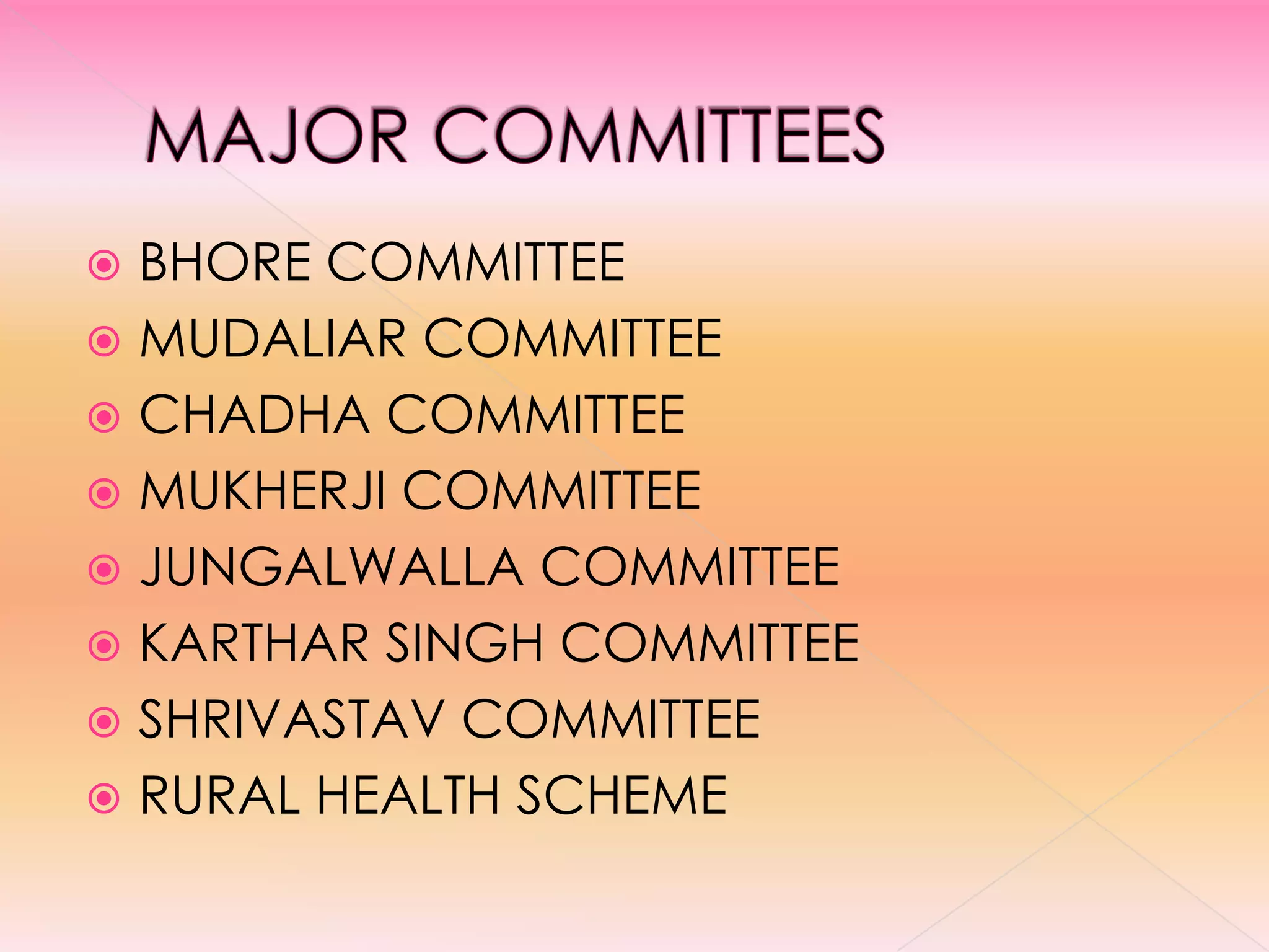 Health committees and recommendations | PPTX