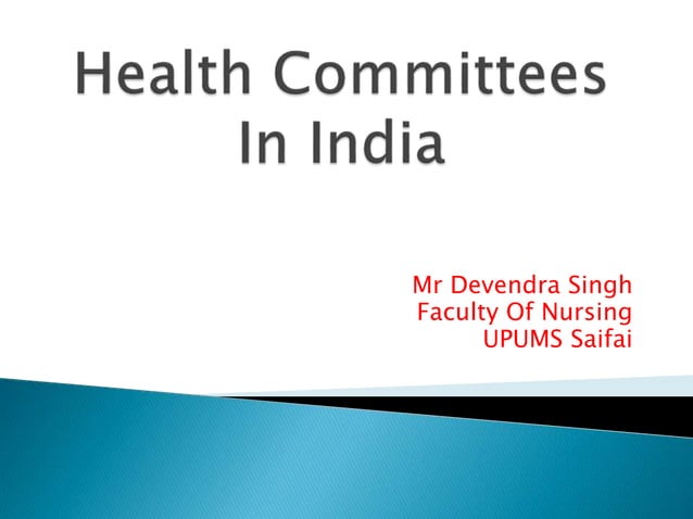 Health Committees In India for Community Health Nursing.pptx ...