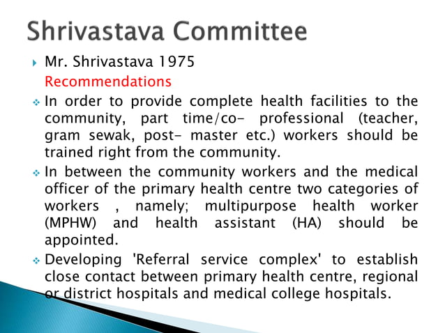 Health Committees In India for Community Health Nursing.pptx ...