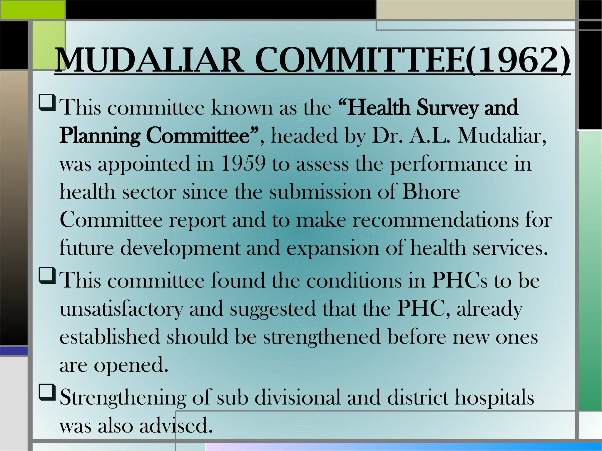 health committees ppt. all health committees | PPTX