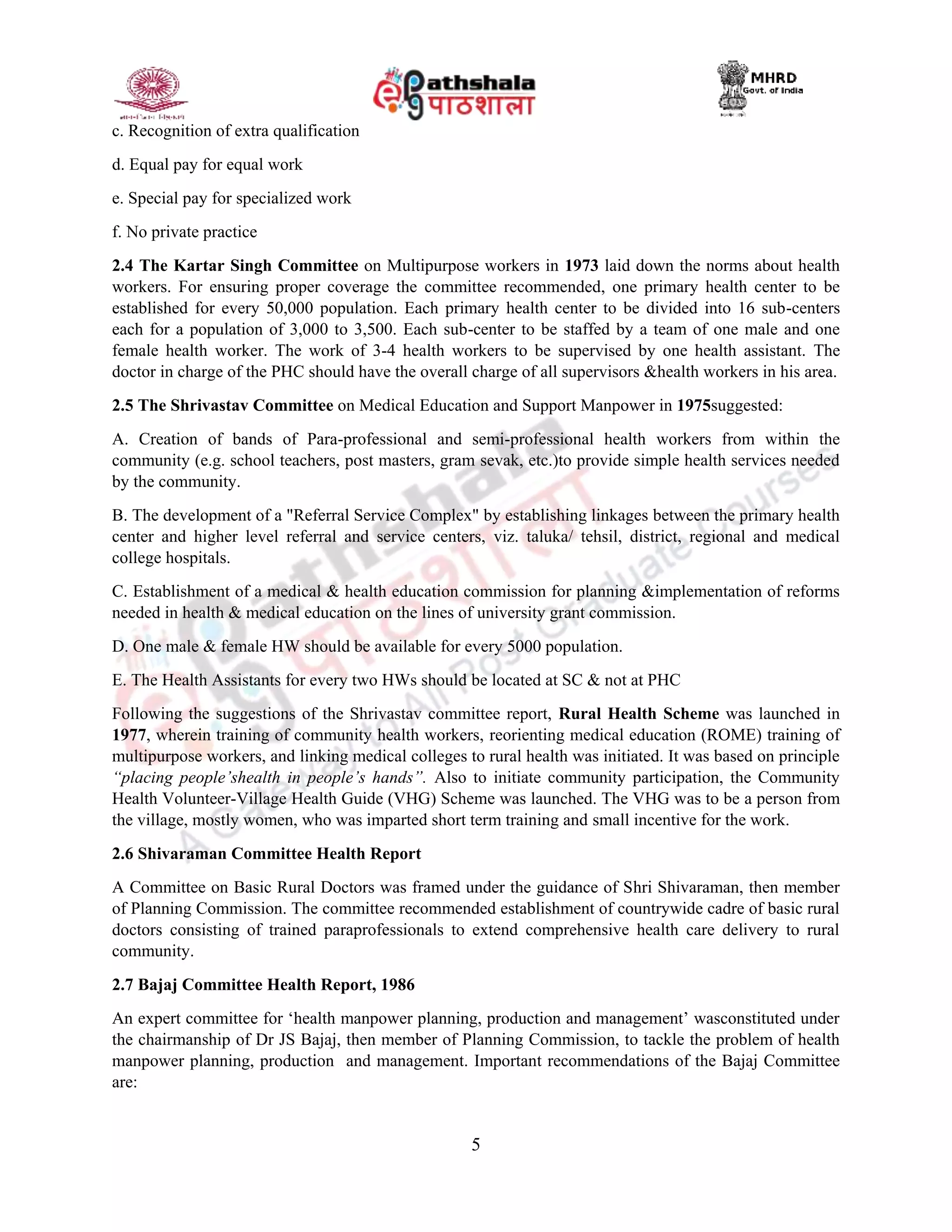Health committees report | PDF
