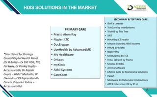 Health delivery information system [HDIS] MVP | PDF