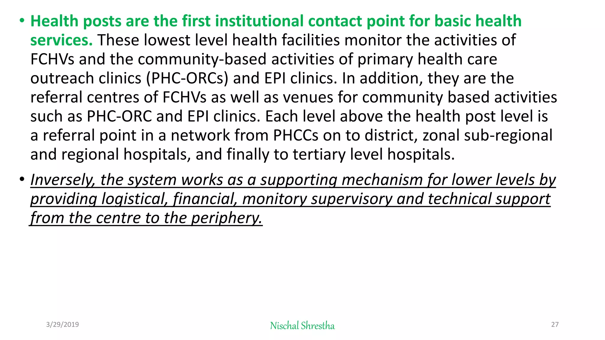 Health Care Delivery System in Nepal | PPTX