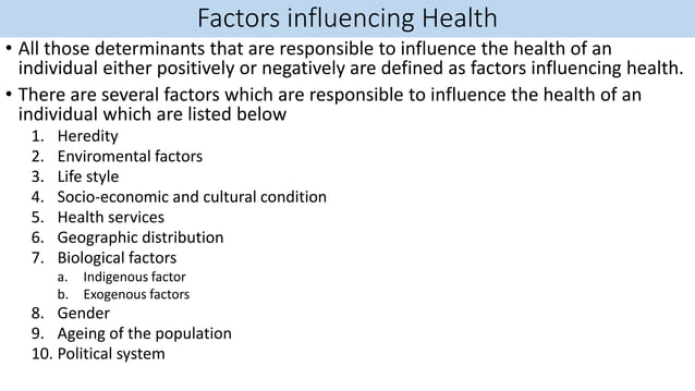 Health Determinant and Factors affecting Health.pptx