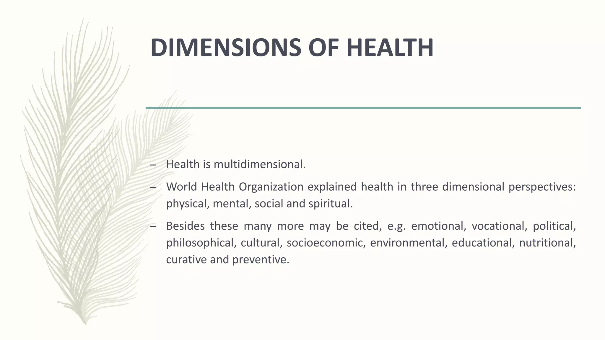 Health & Dimensions of Health | PPTX