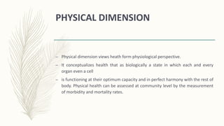 Health & Dimensions of Health | PPTX