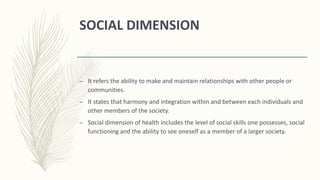 Health & Dimensions of Health | PPTX