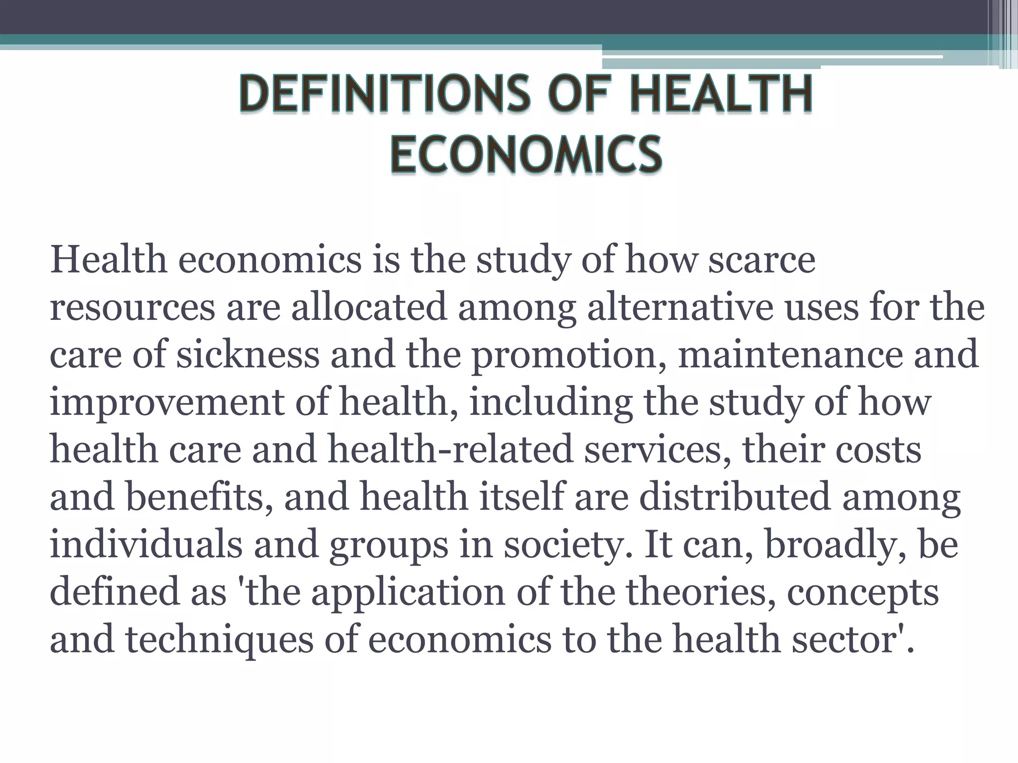 Health economics | PPTX
