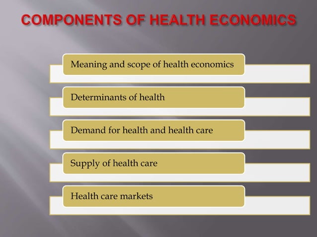 Health economics | PPTX