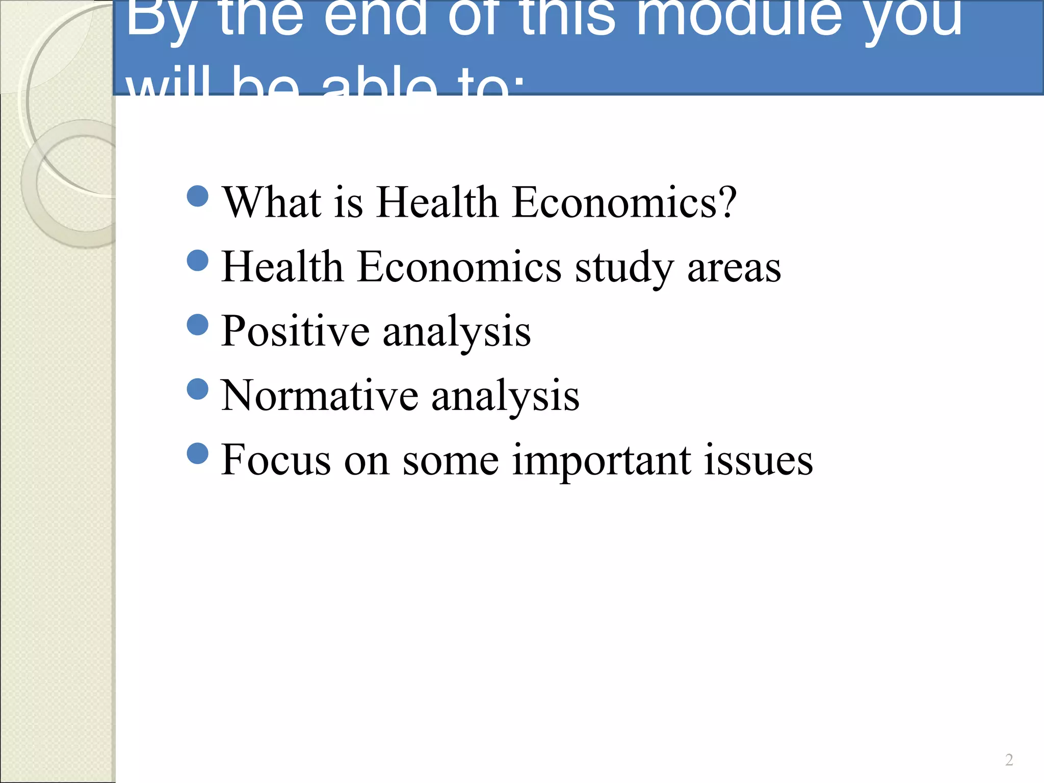 Health economics | PPT
