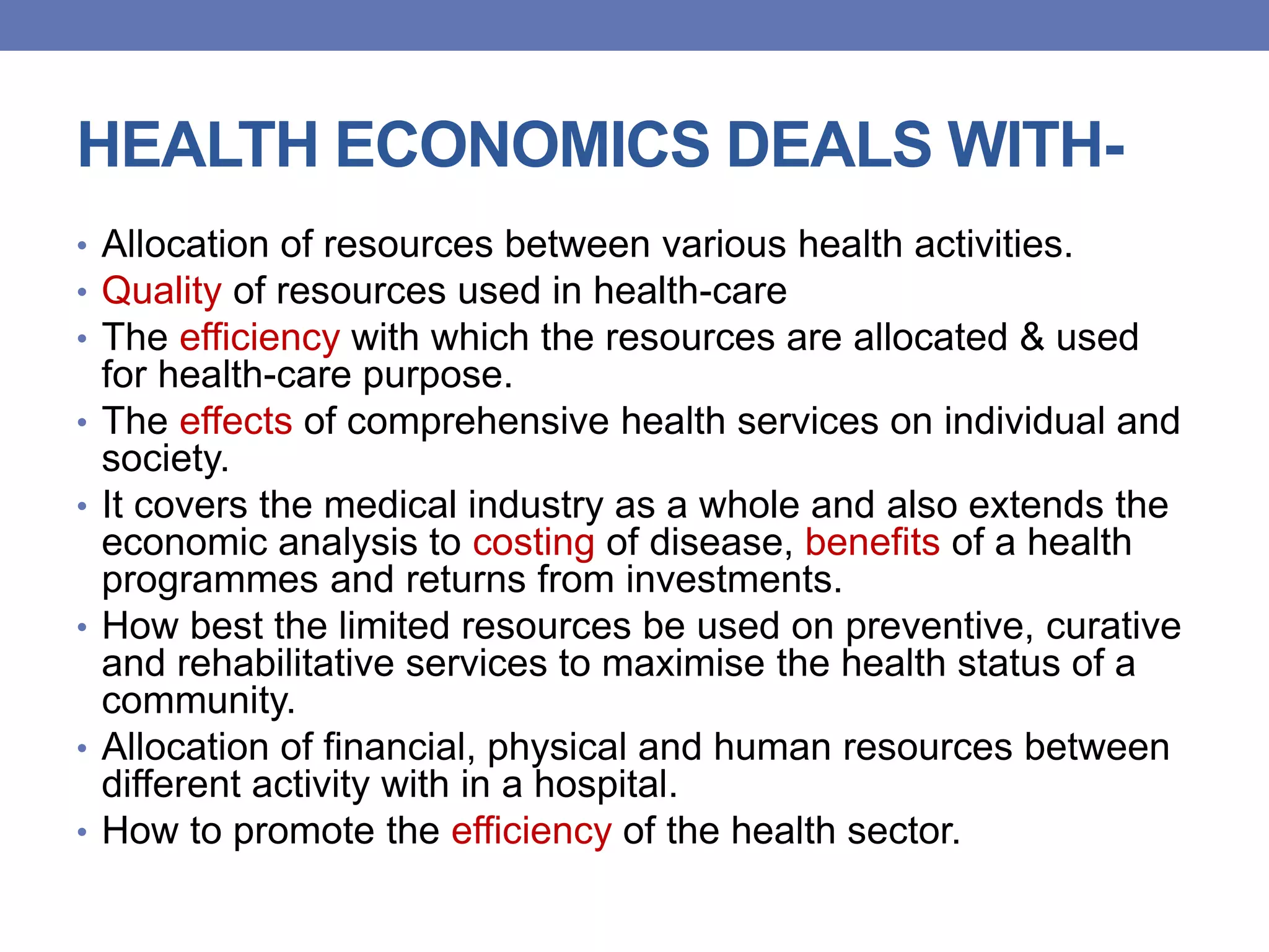 Health Economics | PPTX