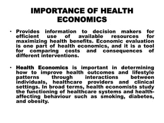 Health Economics | PPT