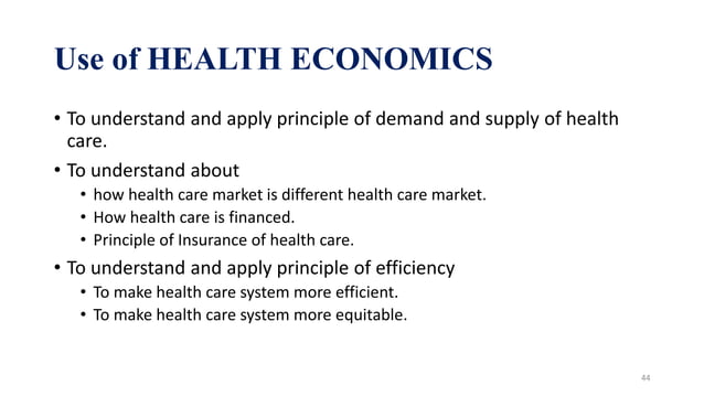 Health economics basics | PPT